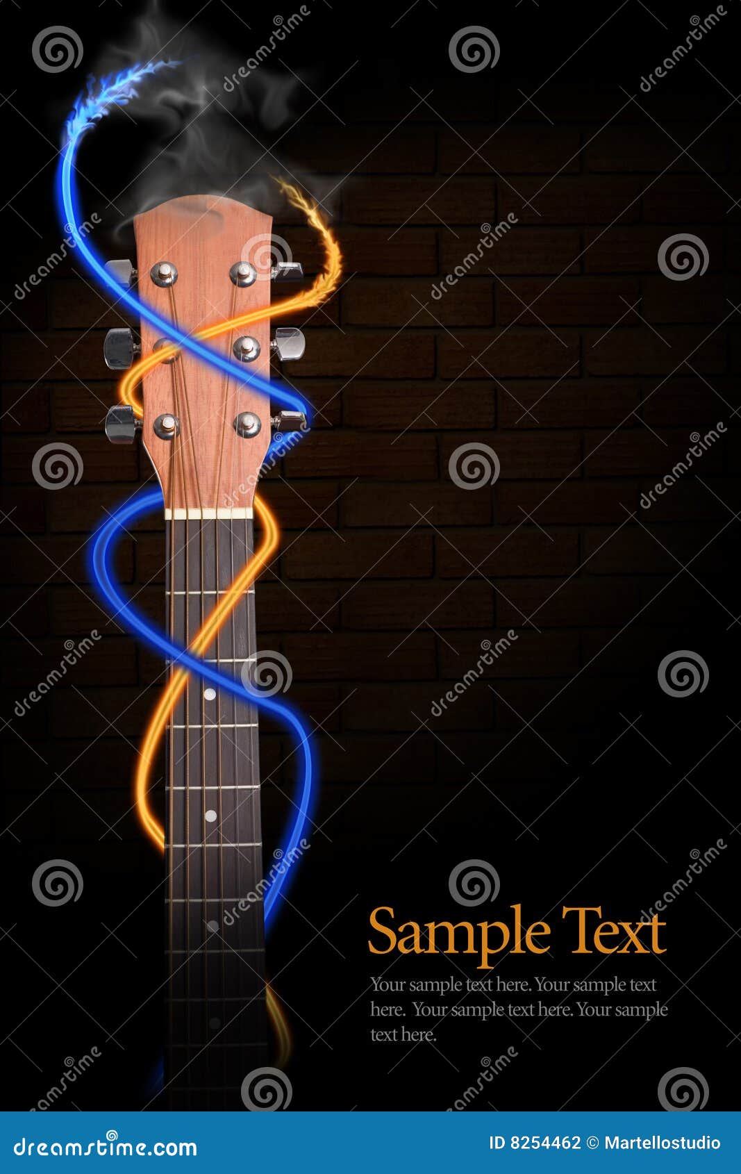Guitar Neck Blueprint Vector Illustration | CartoonDealer.com #8786274