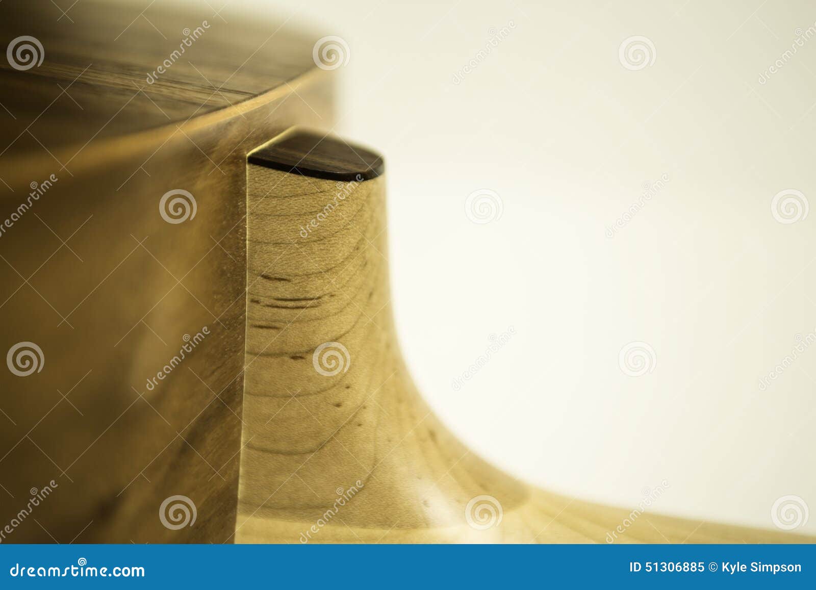 Acoustic Guitar Neck and Upper Bout Stock Image - Image of folk ...