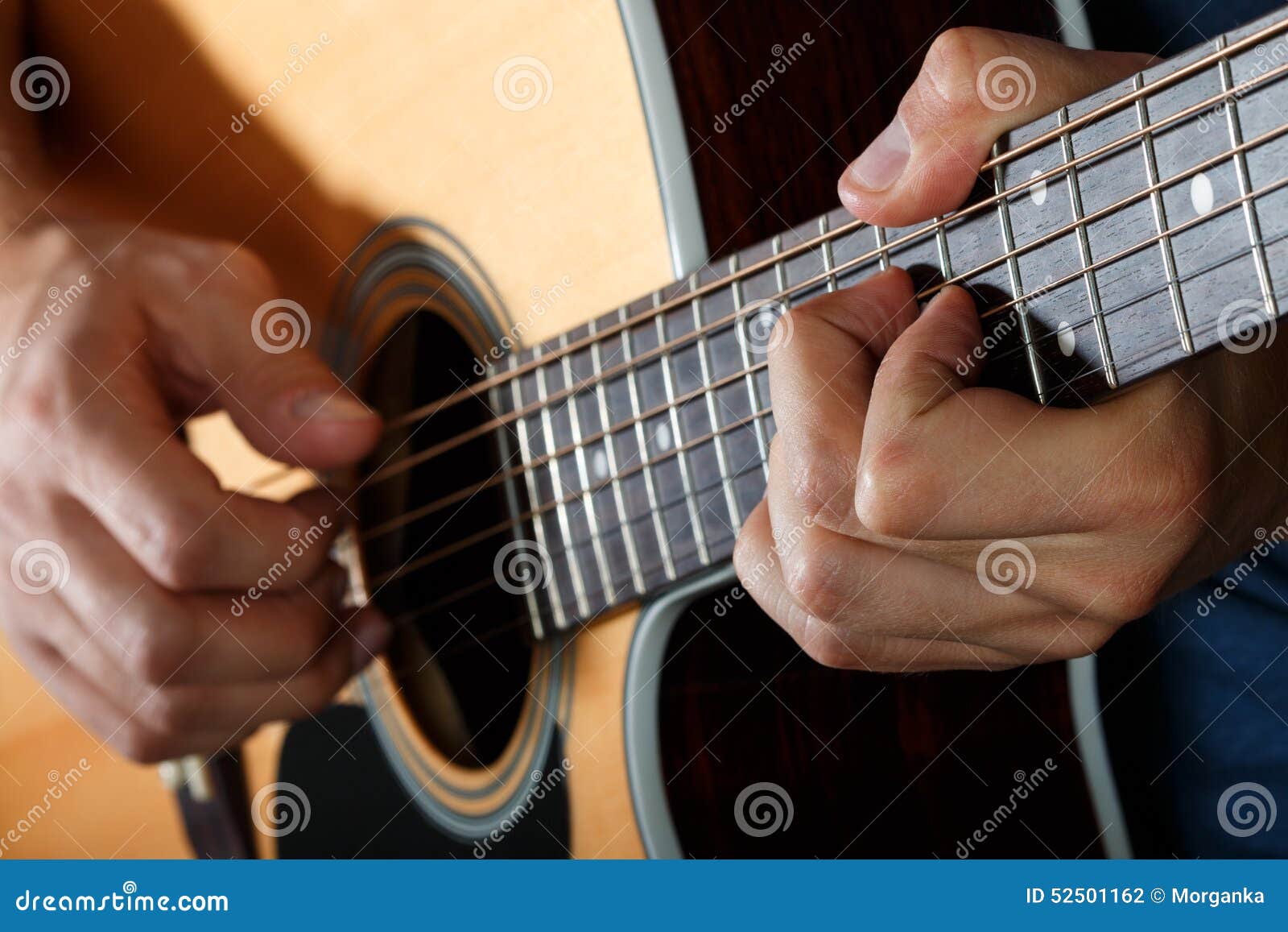 Acoustic Guitar Player Performing Song Stock Photo - Image of guitar ...