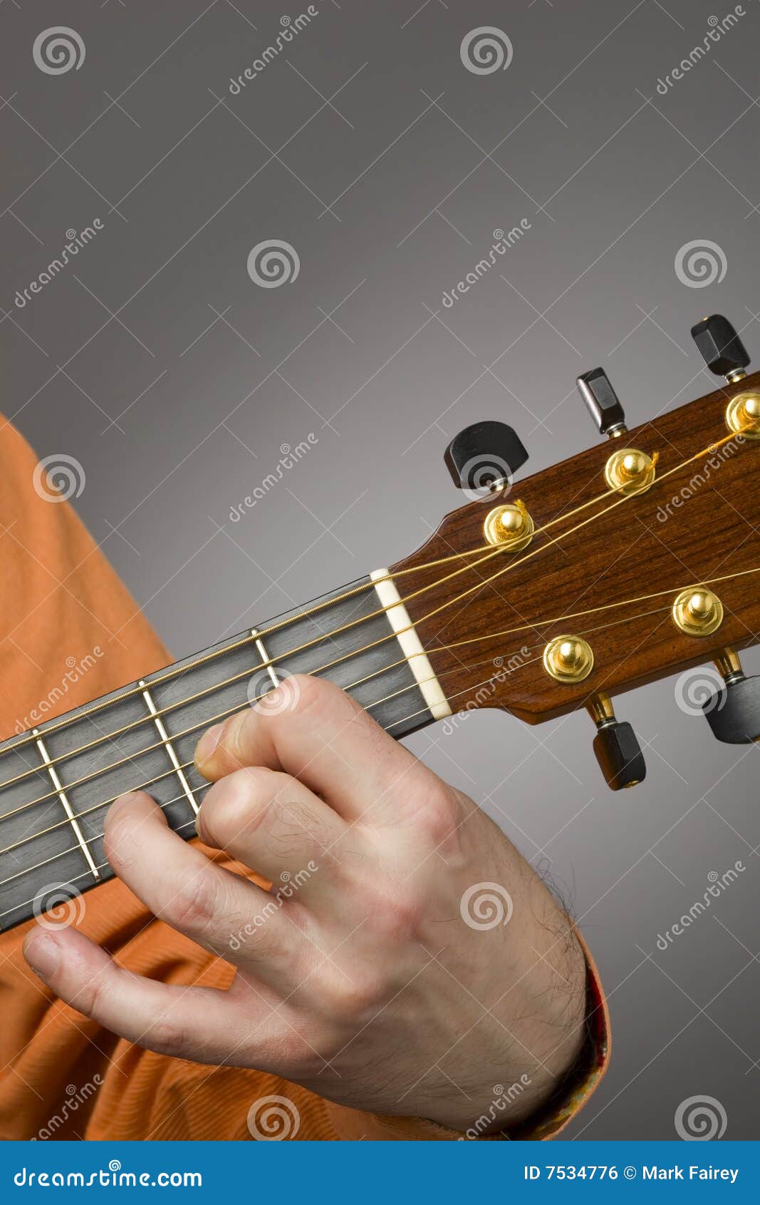 Acoustic Guitar Players Left Hand Stock Photo - Image of player ...