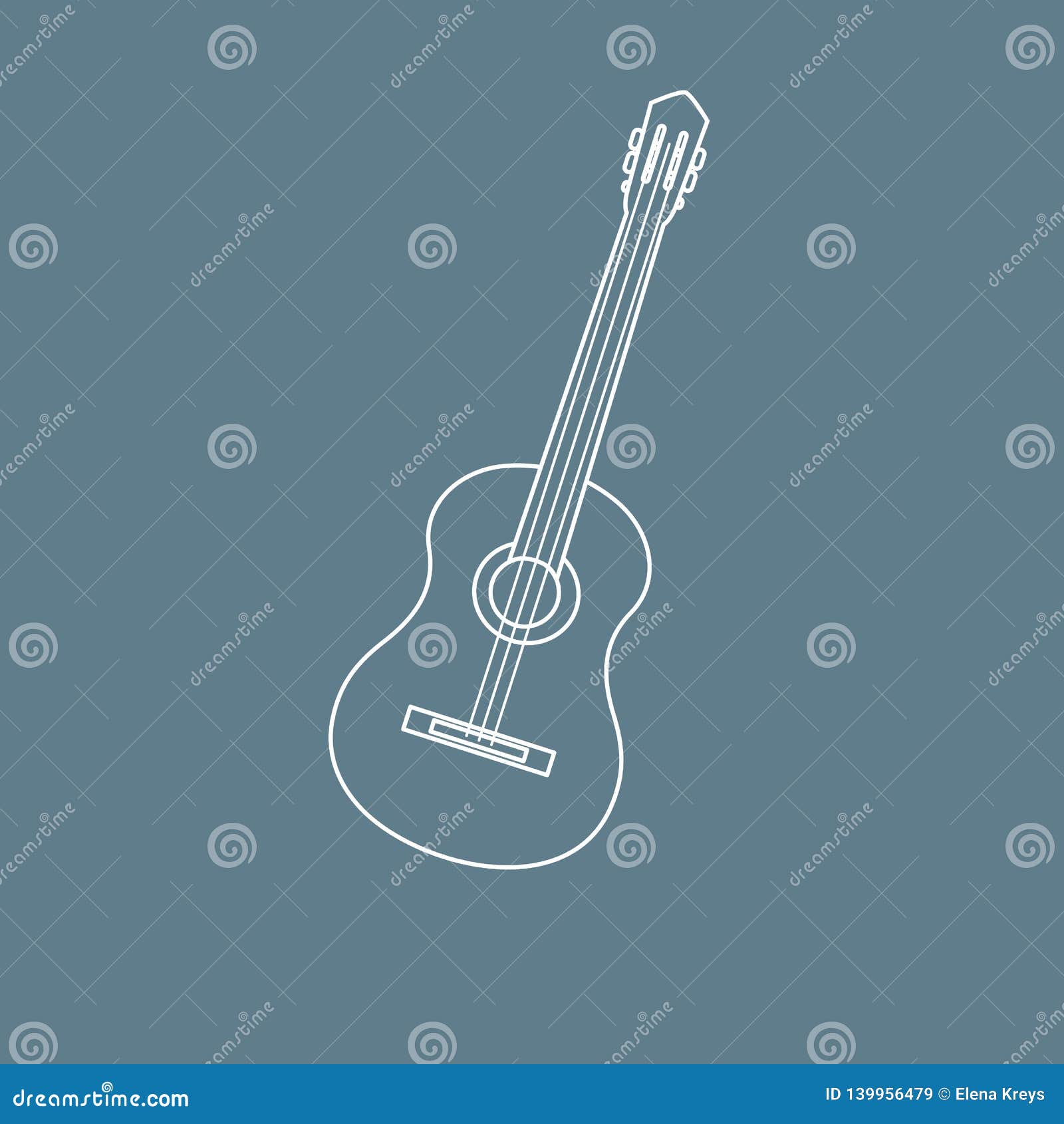 Acoustic Guitar. String Musical Instruments Stock Vector - Illustration ...