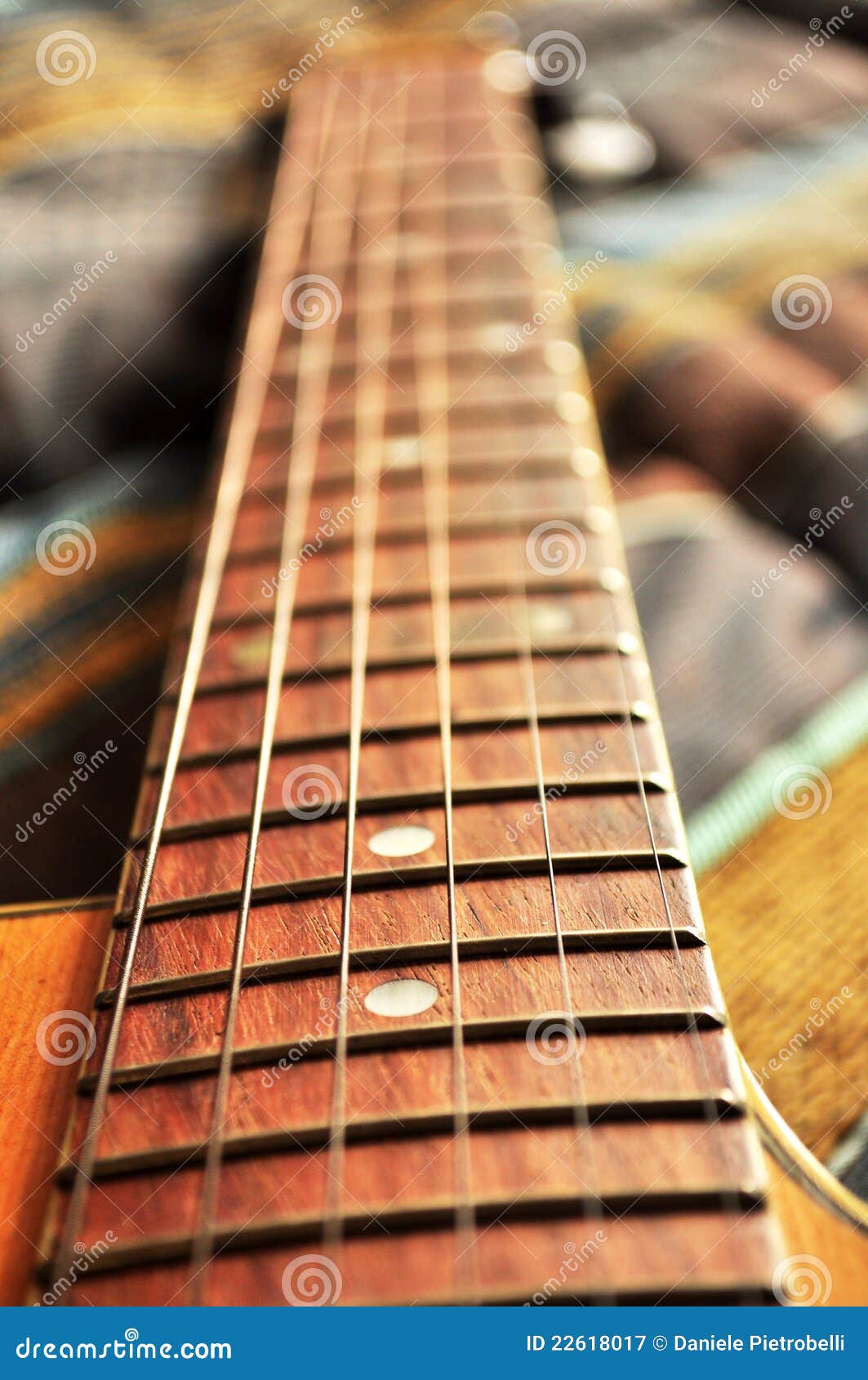 Acoustic Guitar, Strings and Handle Detail Stock Image - Image of music ...
