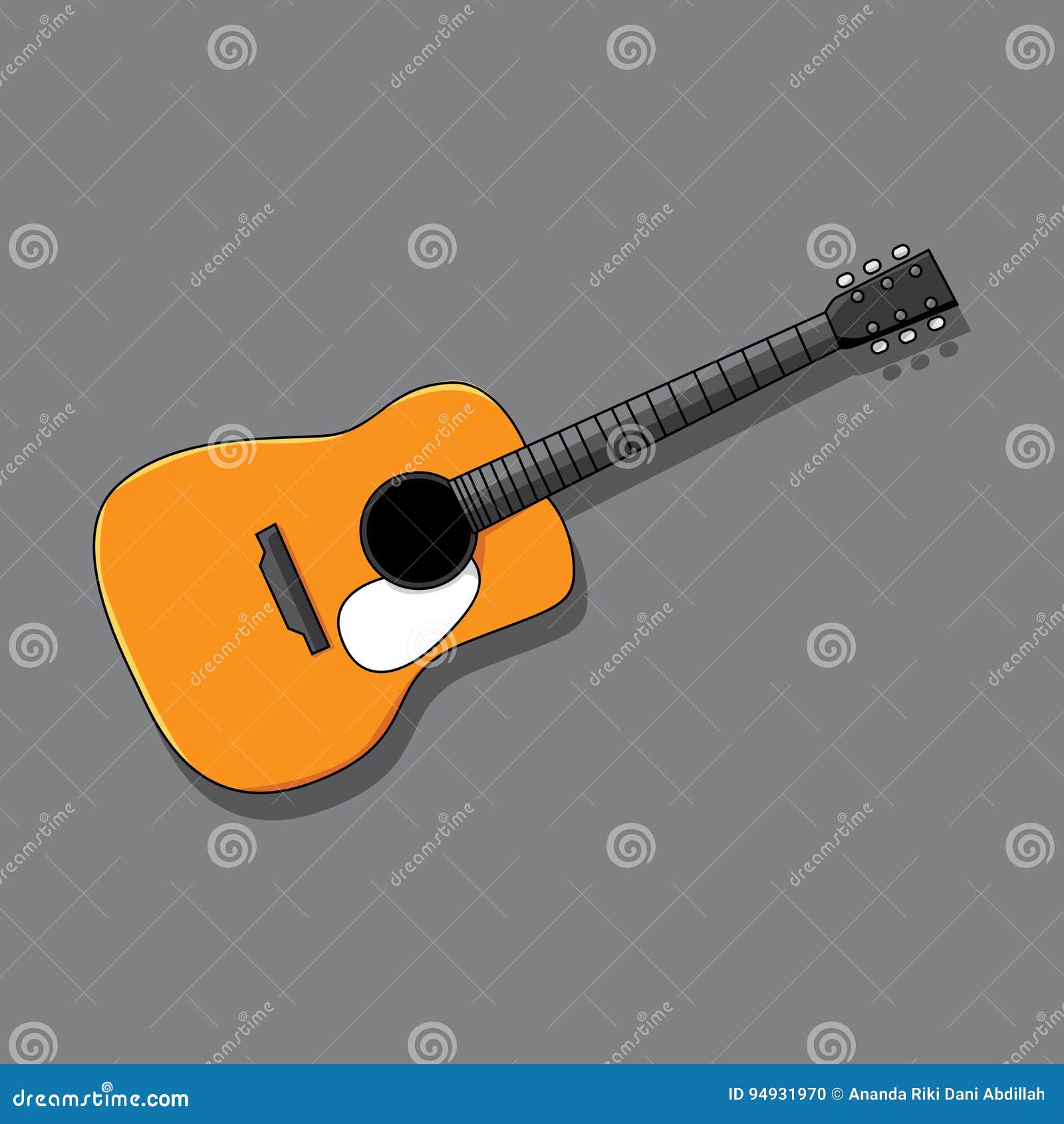 Acoustic Guitar stock vector. Illustration of guitar - 94931970