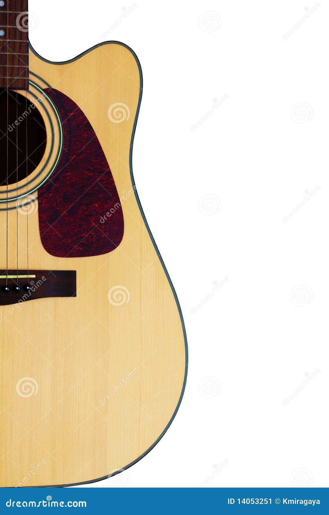 Acoustic Guitar On A White Background Stock Image - Image of popular ...