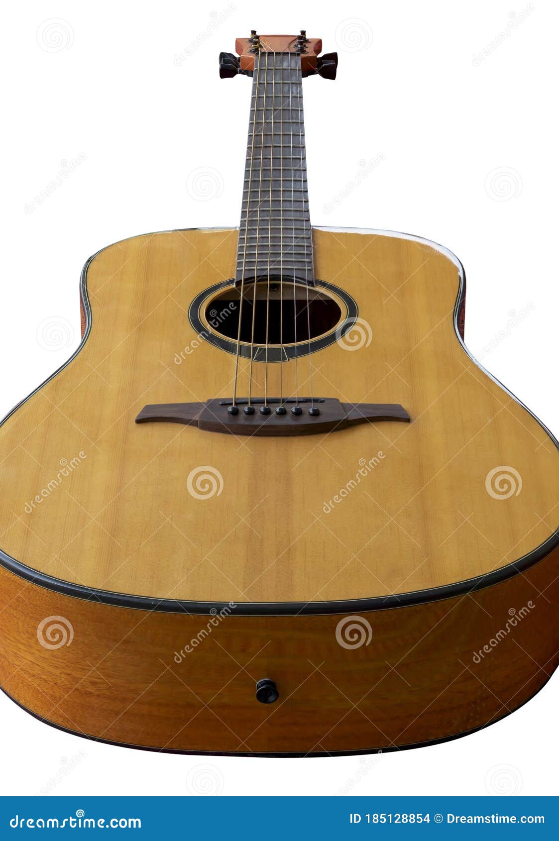 Acoustic Guitar on a White Background Stock Photo - Image of club ...
