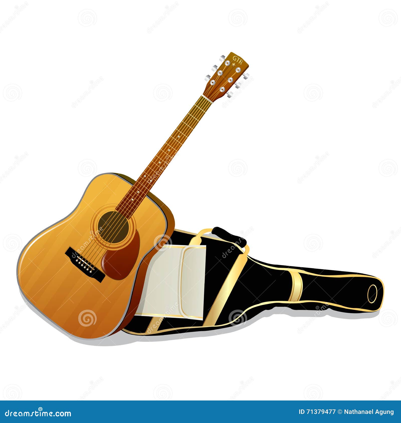 Acoustic Guitars Vector Illustration Stock Vector - Illustration of ...
