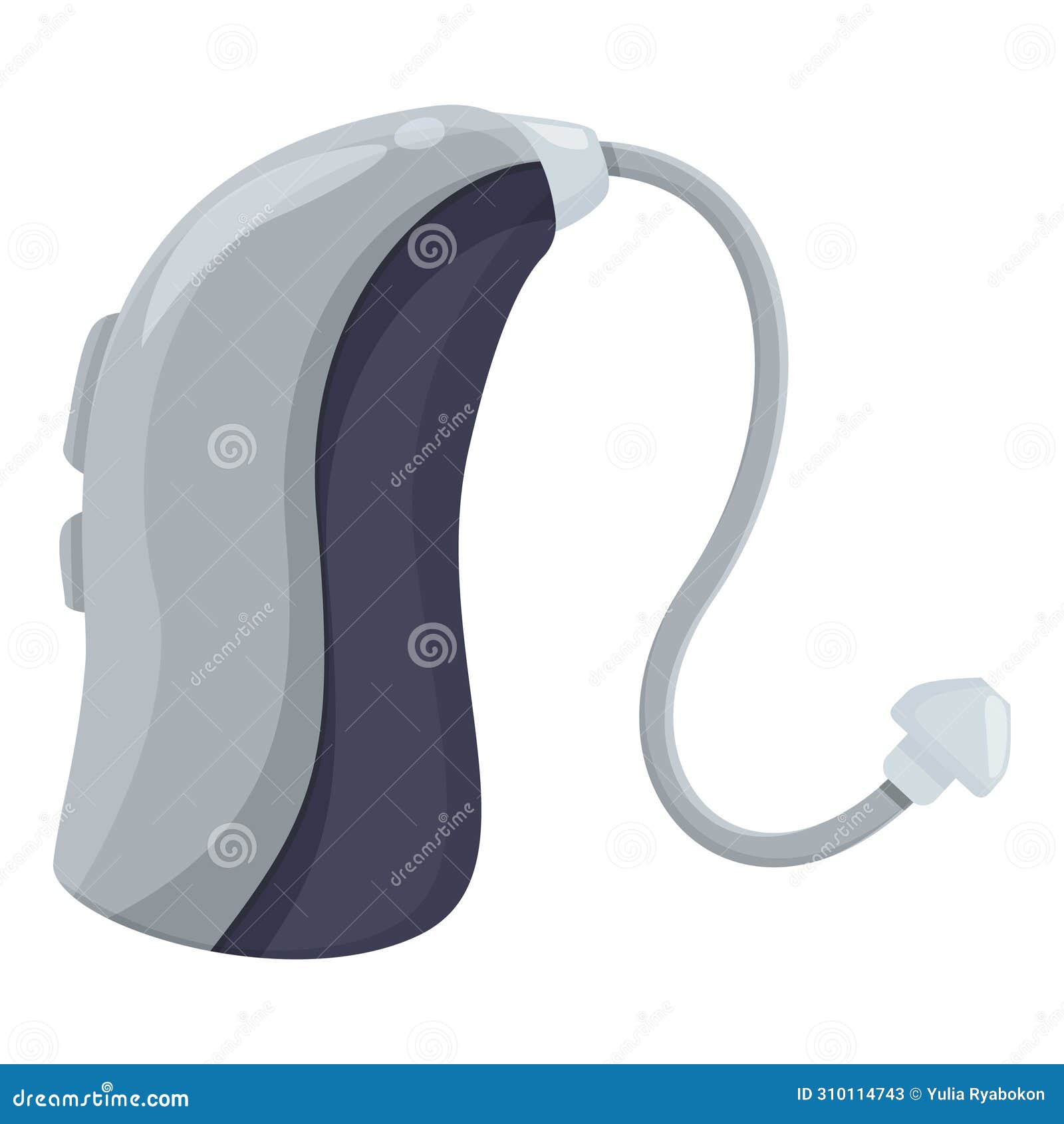 Intensity Hearing Aid Icon Cartoon Vector. Medicine Sound. Health Care ...