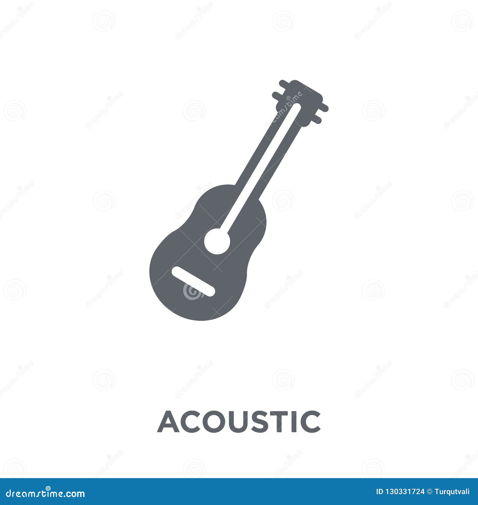 Acoustic Icon from Music Collection. Stock Vector - Illustration of ...