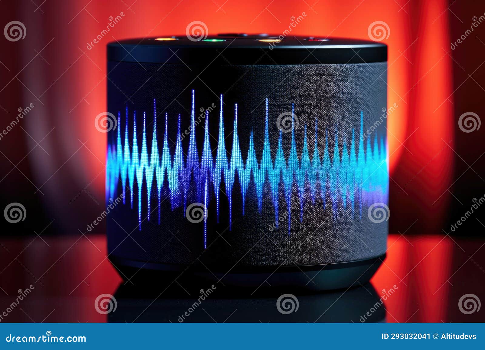 An Acoustic Image of Soundwaves Emanating from a Smart Speaker Stock ...