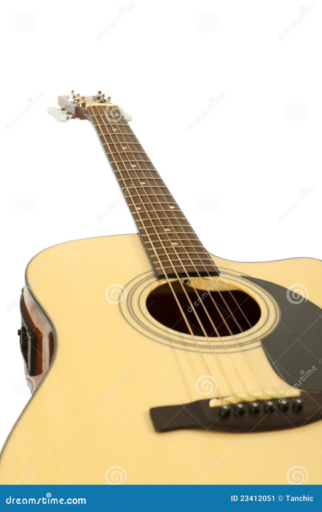 Acoustic six-string guitar stock image. Image of lining - 23412051