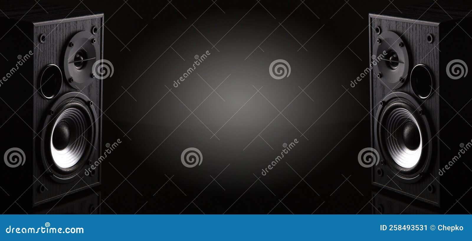 Acoustic Sound Speakers with Copy Space. Multimedia, Audio and Sound ...