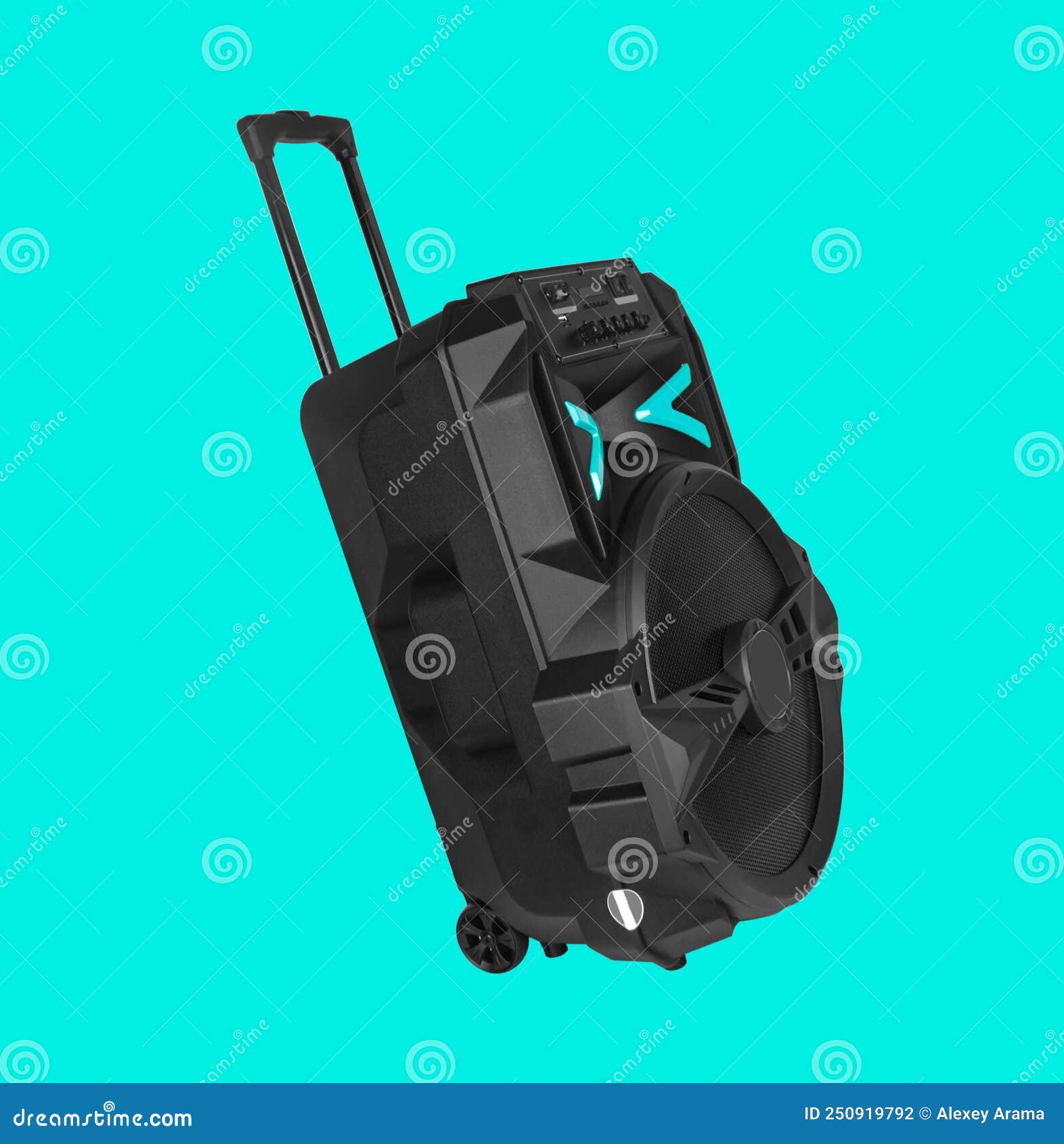 Acoustic System, Acoustic Speakers, on a Blue Background Stock Photo ...