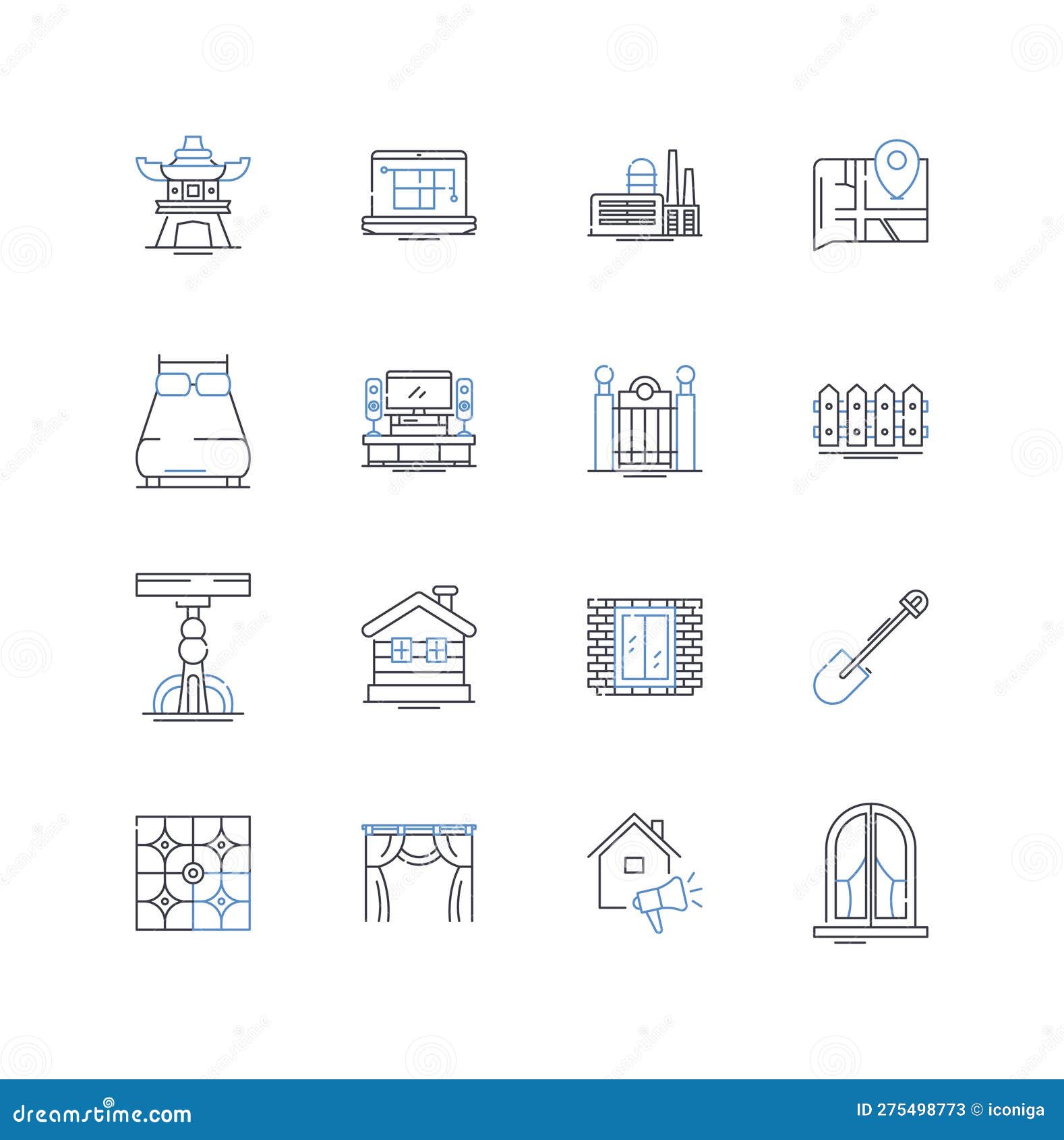 Acoustical Design Line Icons Collection. Soundproofing, Absorption ... Acoustical Design Line Icons Collection. Soundproofing, Absorption ...