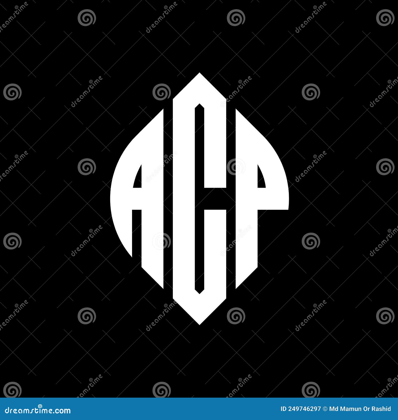 ACP Circle Letter Logo Design With Circle And Ellipse Shape. ACP ...