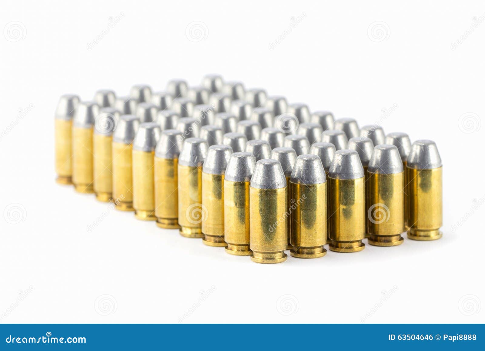 .45 Acp Semiwadcutter Bullet Isolated On White Background Stac Royalty ...