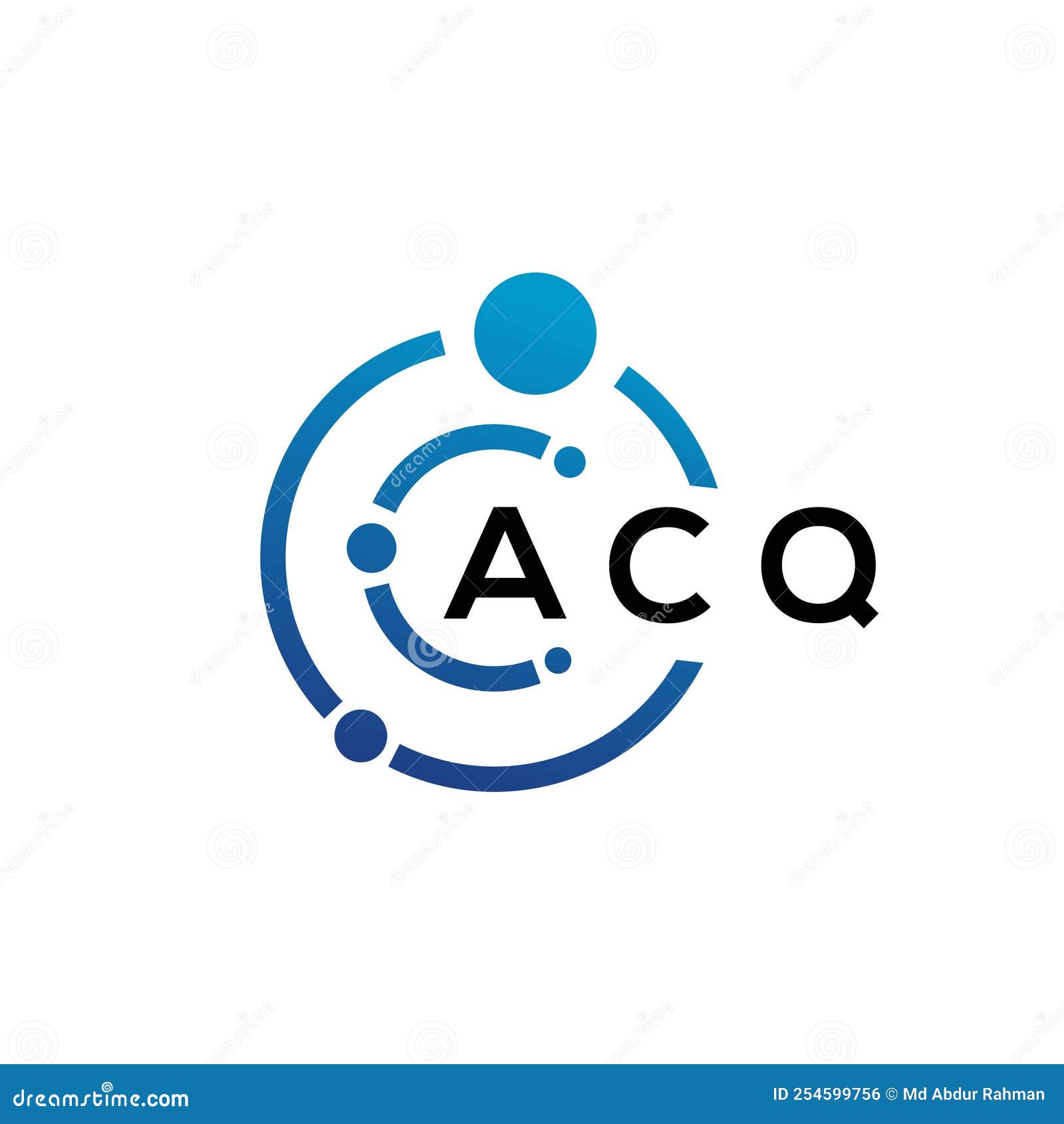 ACQ Letter Logo Design on Black Background. ACQ Creative Initials ...