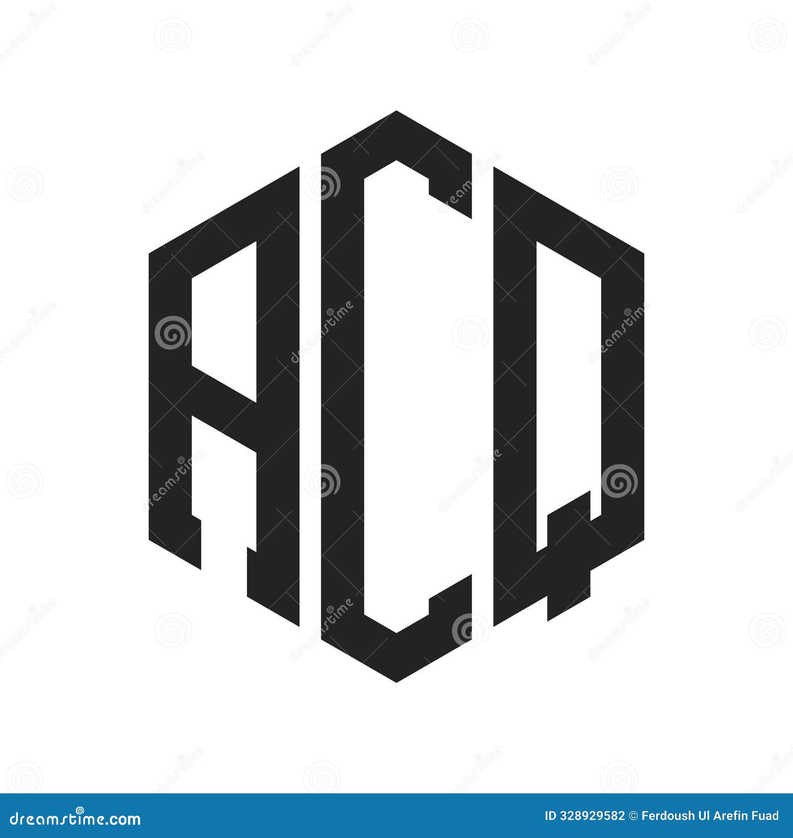 ACQ Logo Design. Initial Letter ACQ Monogram Logo Using Hexagon Shape ...