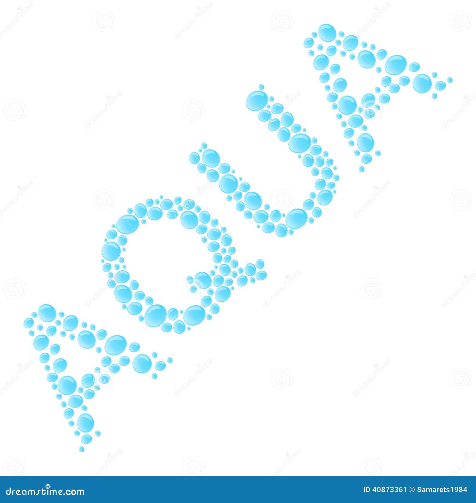 Acqua Dalle Lettere Dell'acqua Illustrazione Vettoriale - Illustrazione ...