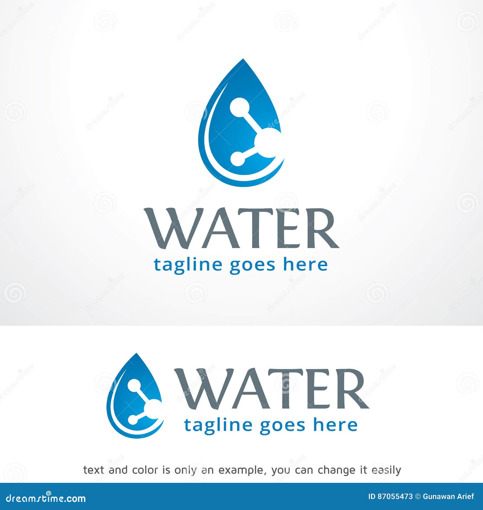 Acqua Logo Template Design Vector Illustrazione Vettoriale ...