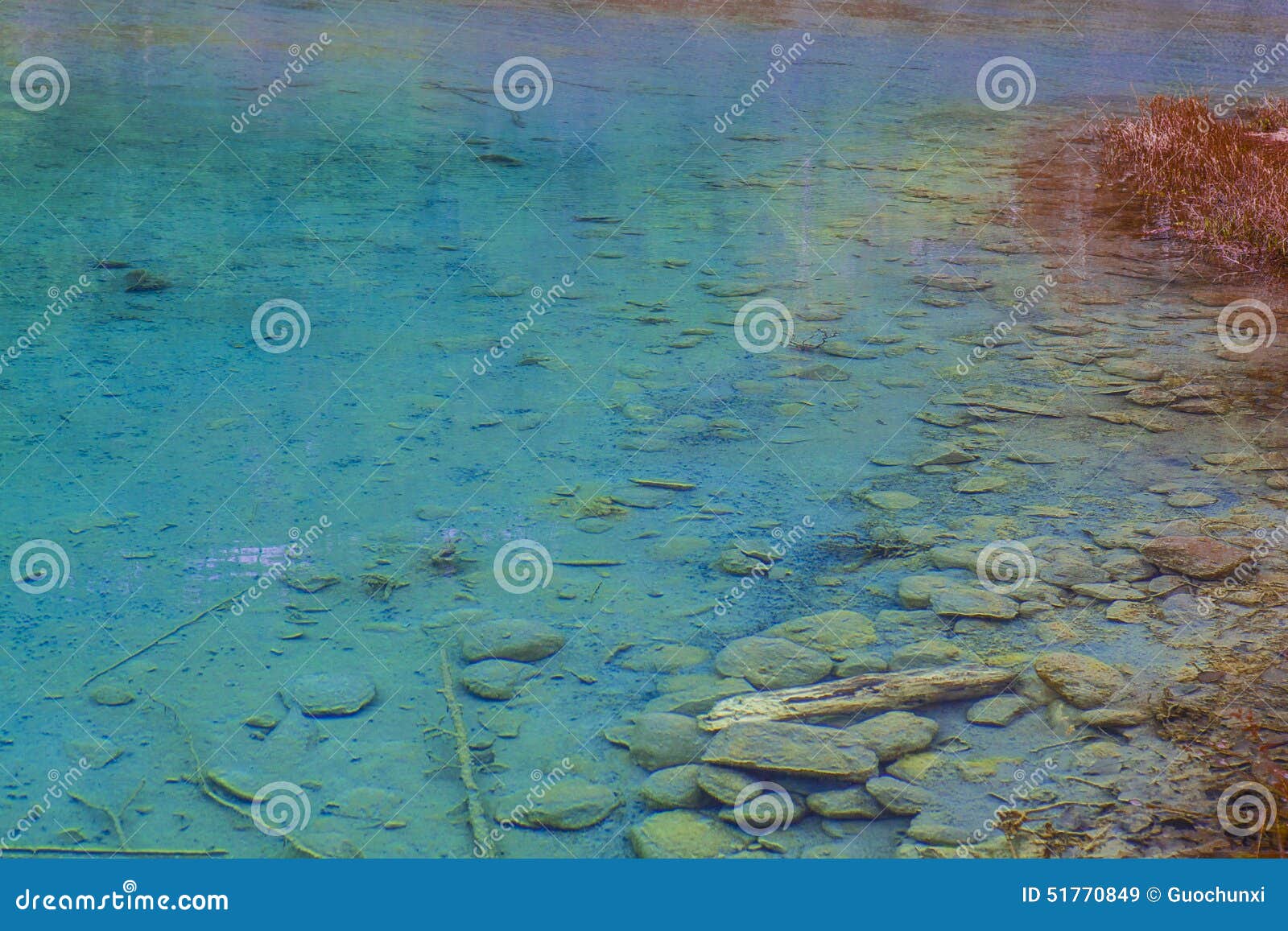 Acqua trasparente del lago immagine stock. Immagine di immagine - 51770849