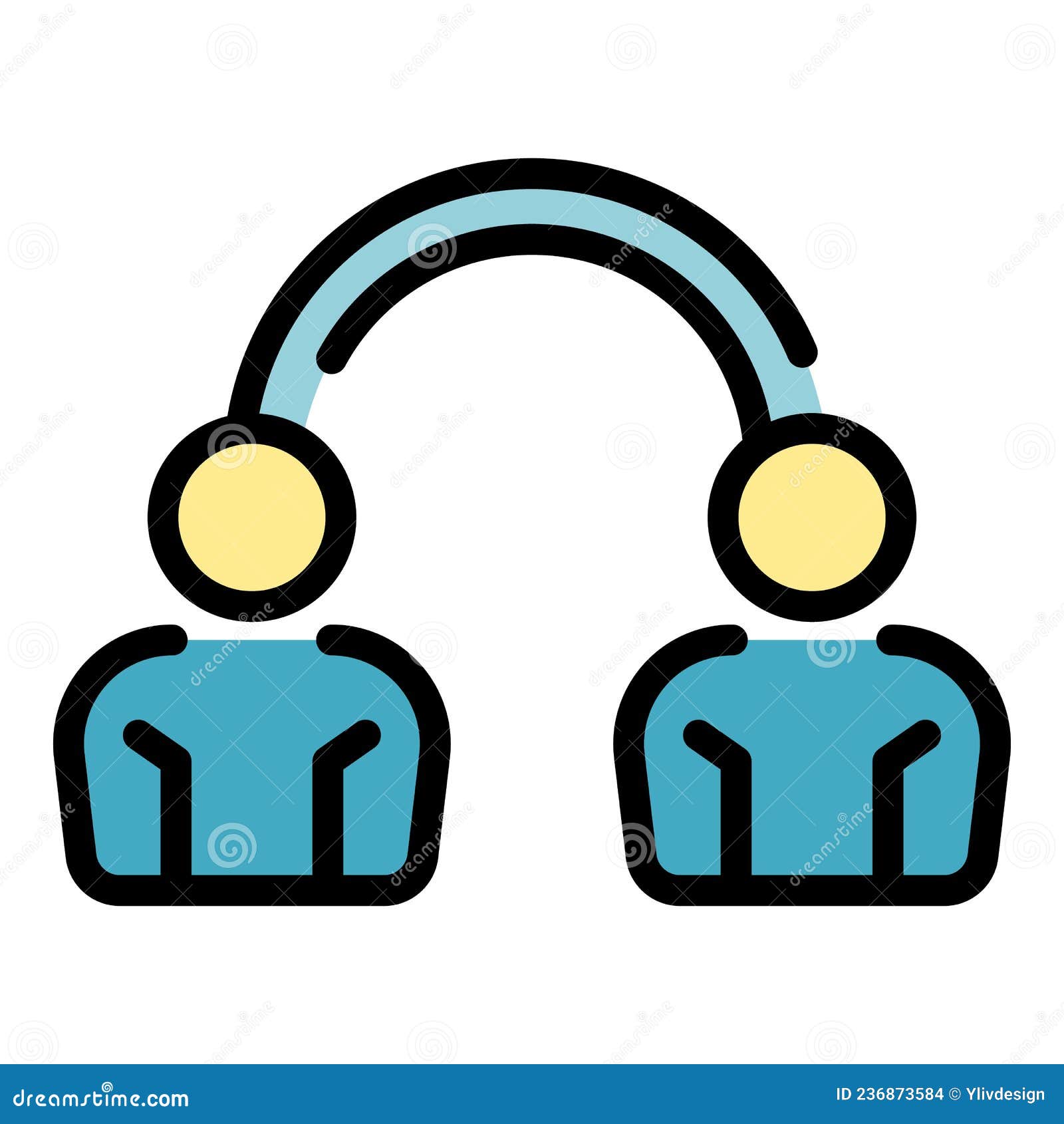 Acquaintance Icon Color Outline Vector Stock Vector - Illustration of ...