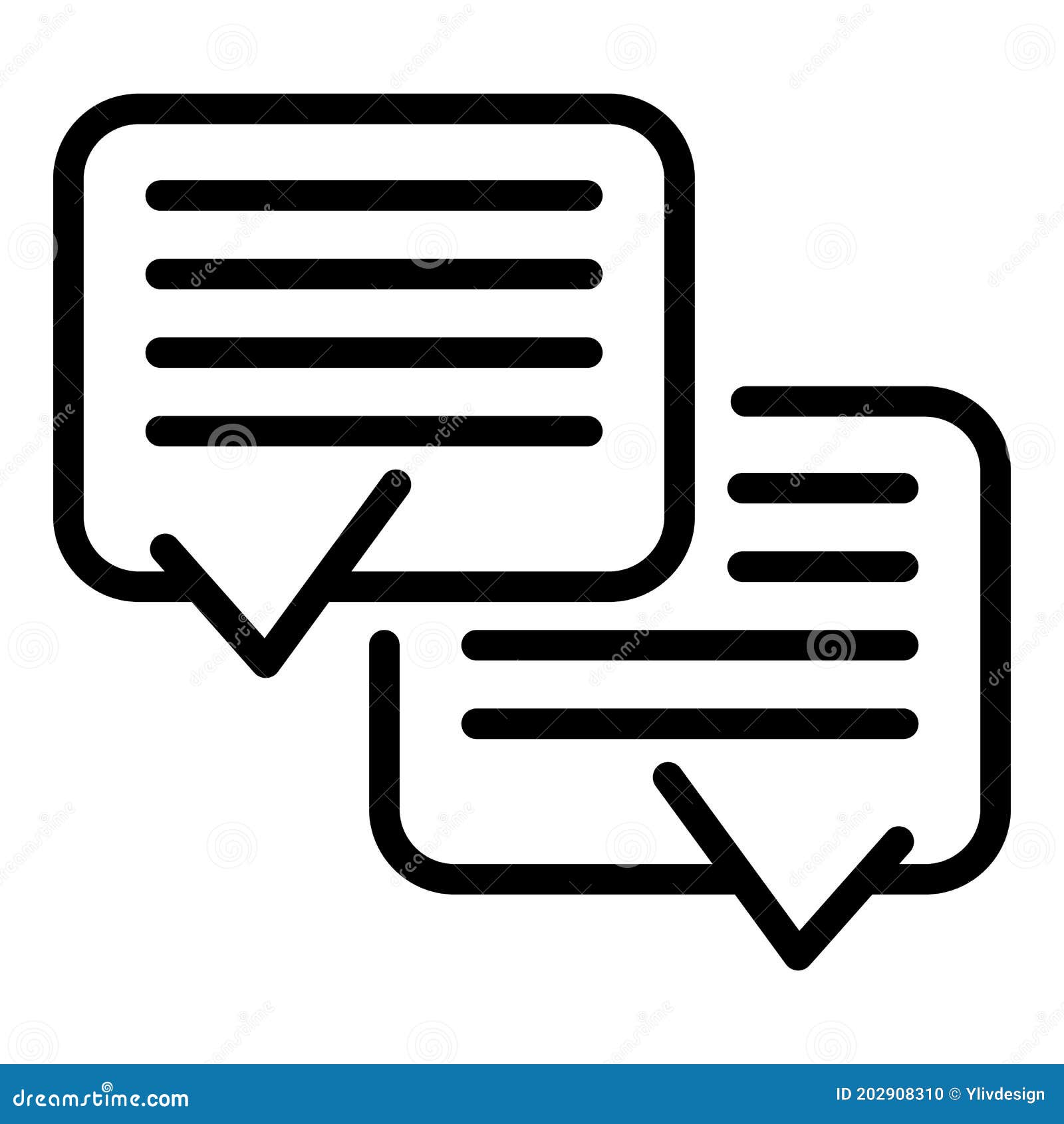 Acquaintance Work Chat Icon, Outline Style Stock Vector - Illustration ...