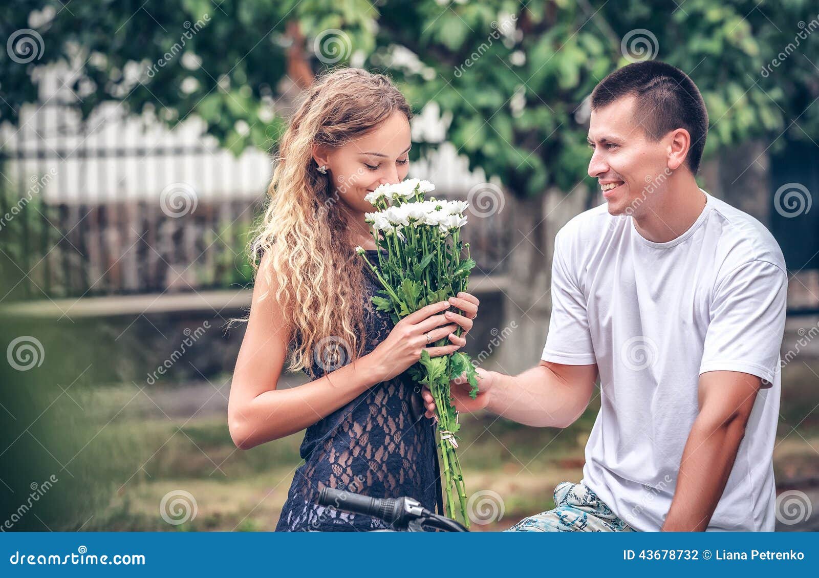 Acquaintance of Young People on the Street Stock Photo - Image of ...