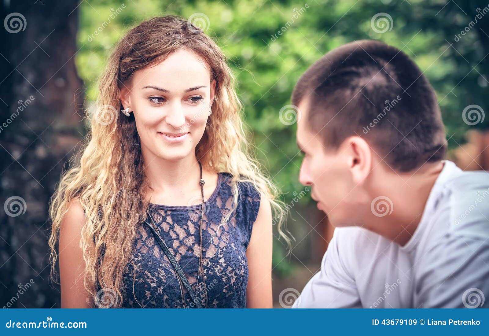 Acquaintance of Young People on the Street Stock Image - Image of ...
