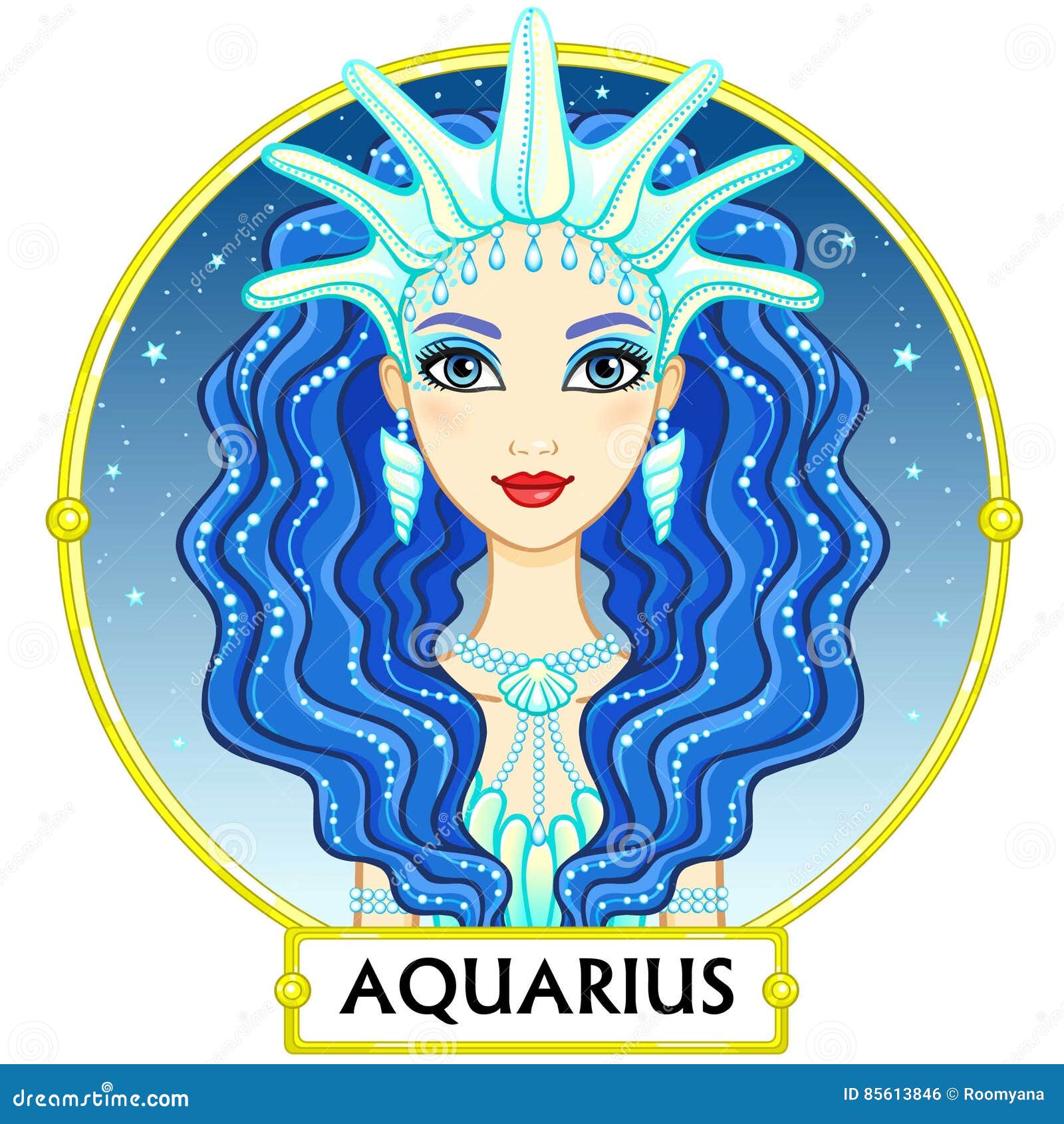 Acquario Del Segno Dello Zodiaco Illustrazione Vettoriale ...