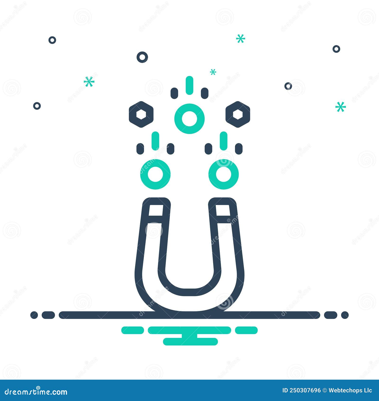 Mix Icon for Acquire, Magnet and Attract Stock Illustration ...