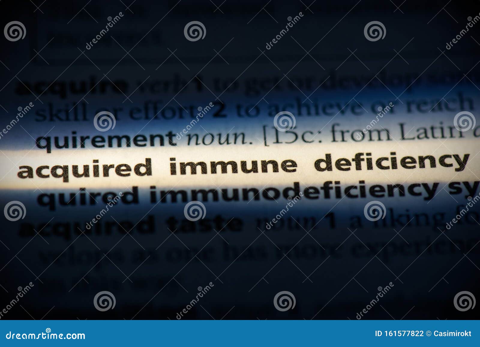 Acquired immune deficiency stock photo. Image of book - 161577822
