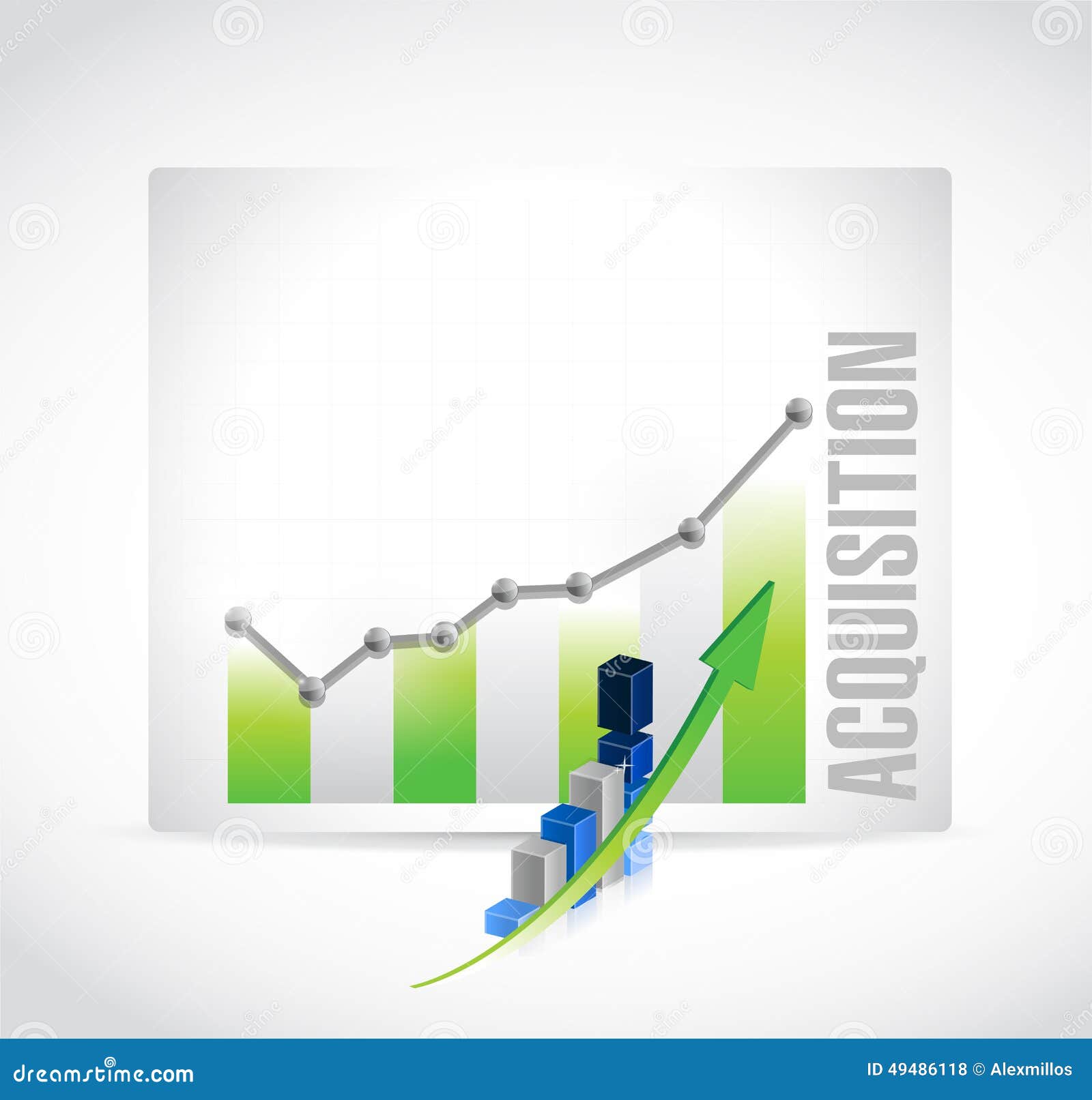 Acquisition Business Graph Illustration Stock Illustration ...