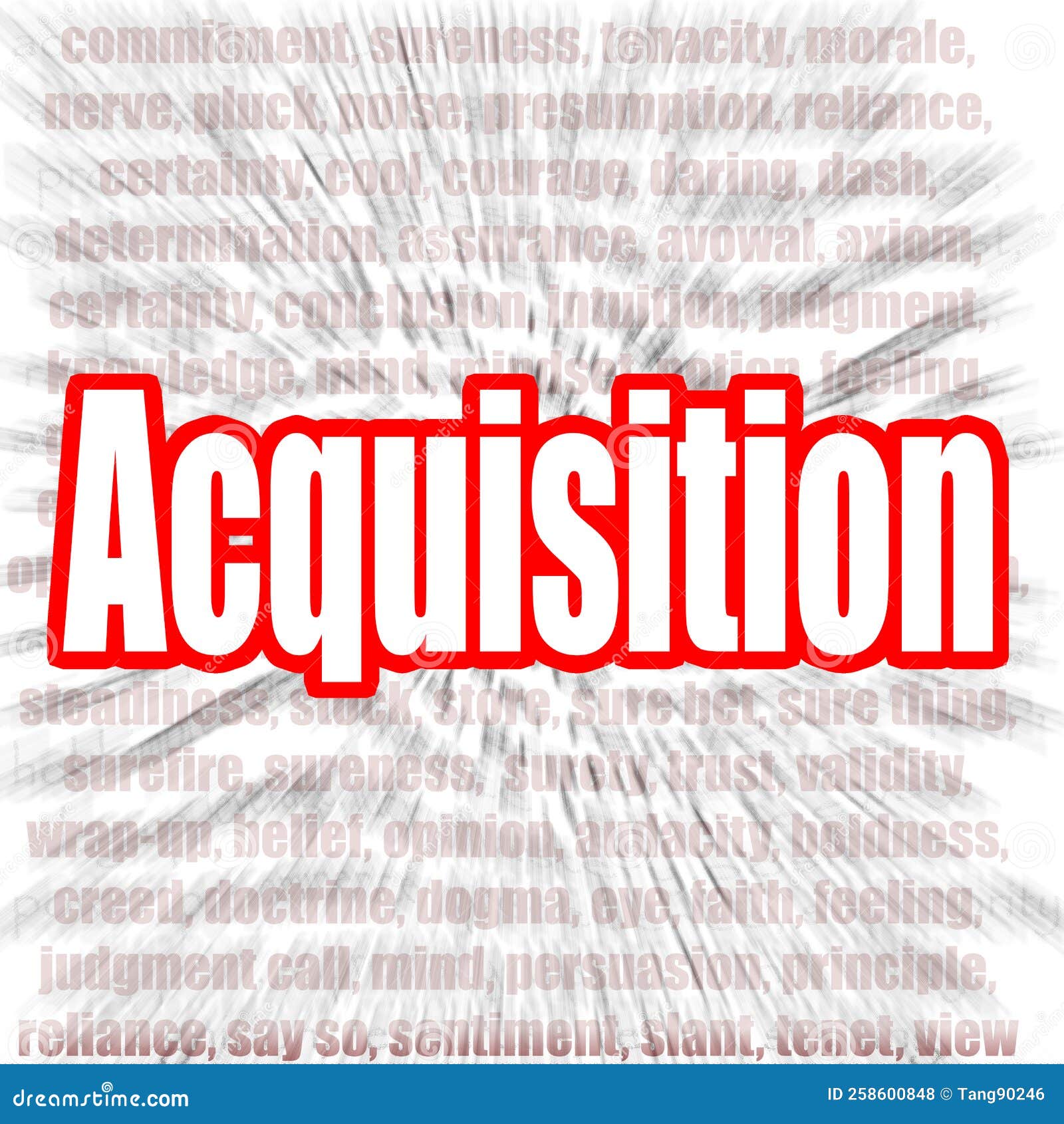Acquisition Word with Zoom in Effect As Background Stock Illustration ...