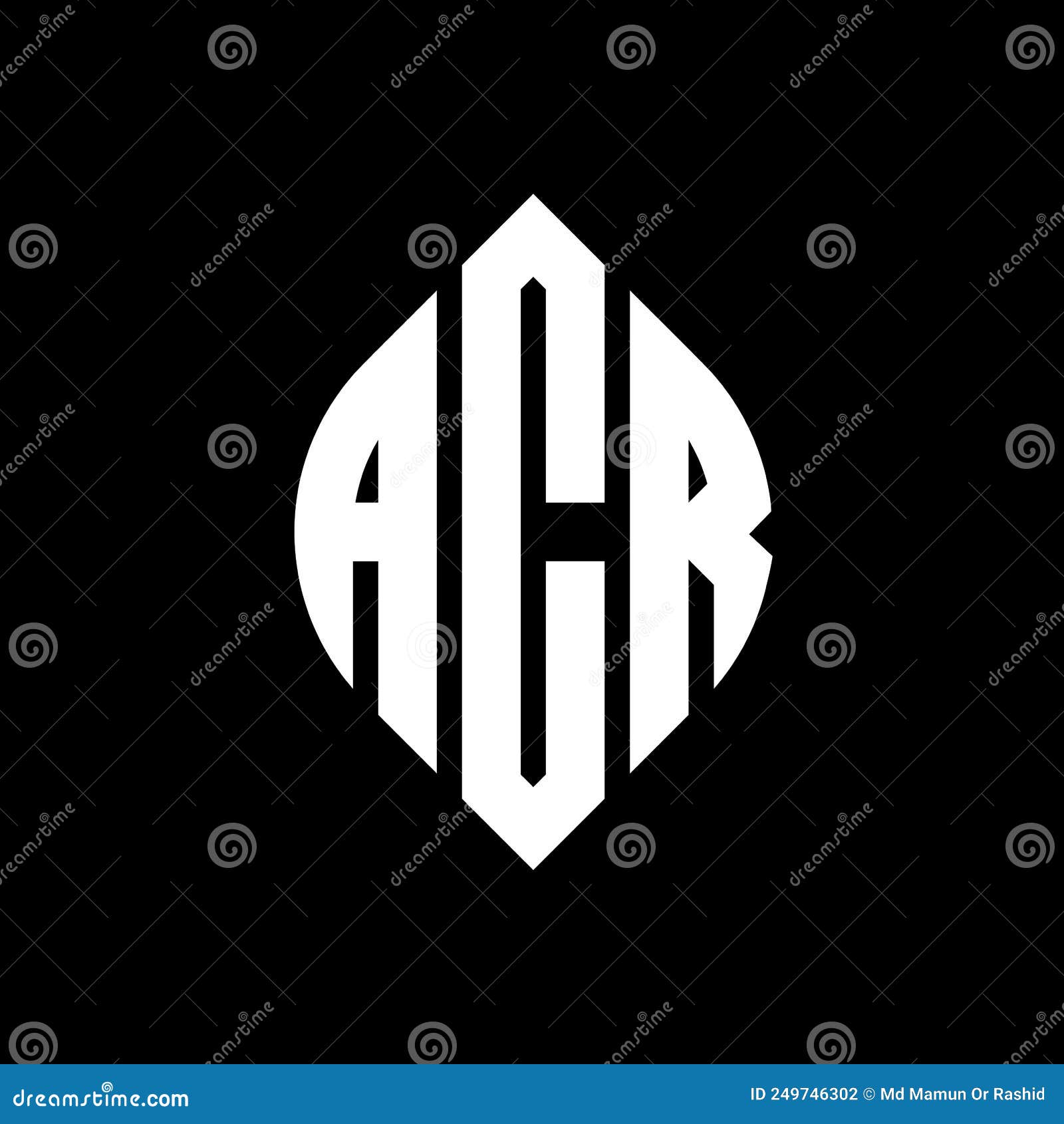 ACR Circle Letter Logo Design with Circle and Ellipse Shape. ACR ...