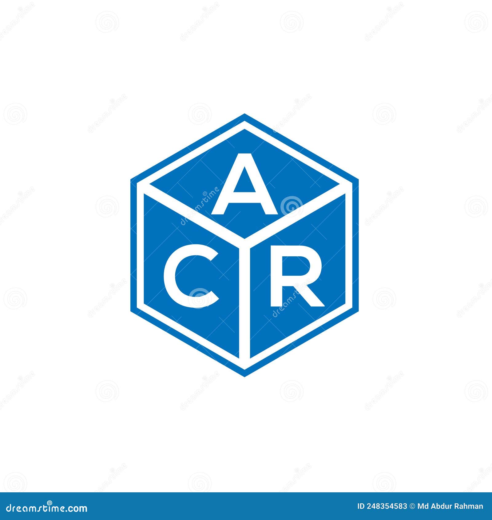 ACR Letter Logo Design on Black Background. ACR Creative Initials ...