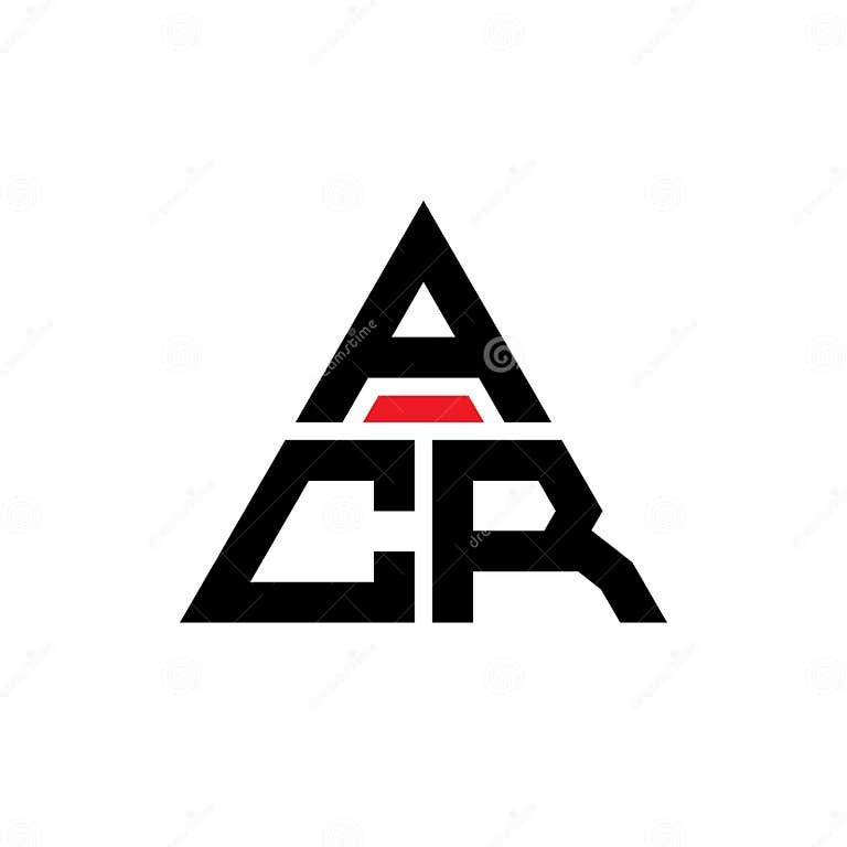 ACR Triangle Letter Logo Design with Triangle Shape. ACR Triangle Logo ...