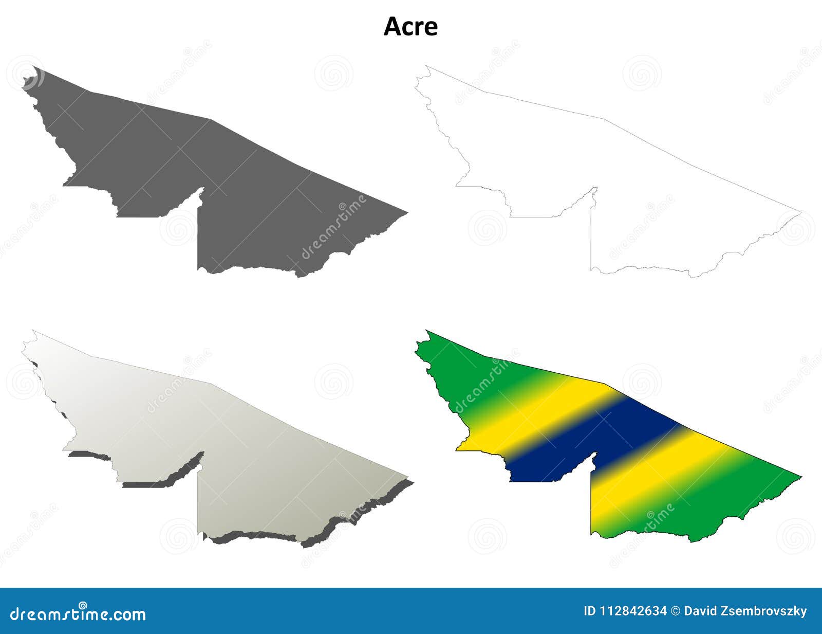 Acre Outline Map Cartoon Vector | CartoonDealer.com #323587489