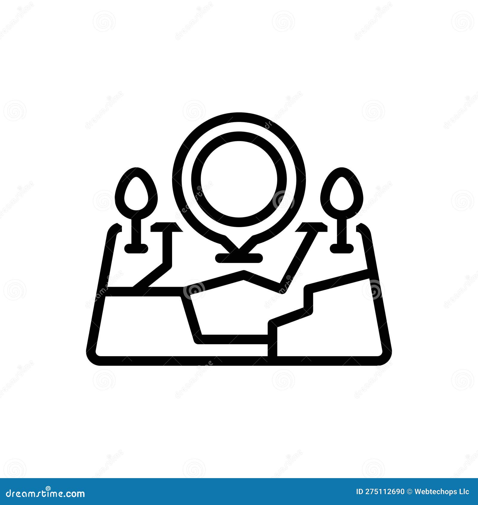 Black Line Icon for Acre, Dimension and Space Stock Vector ...