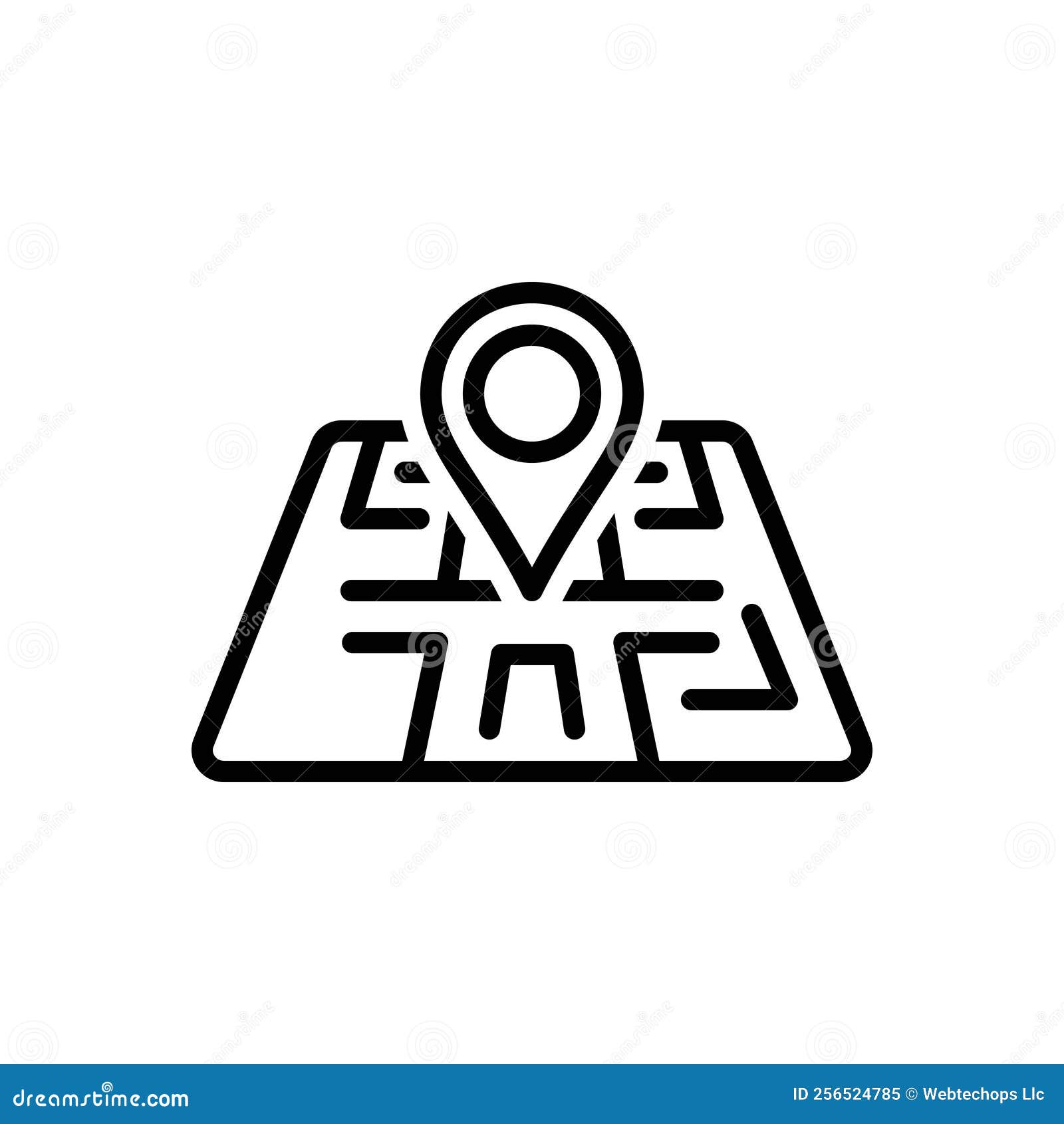 Black Line Icon for Acres, Area and Meter Stock Vector - Illustration ...