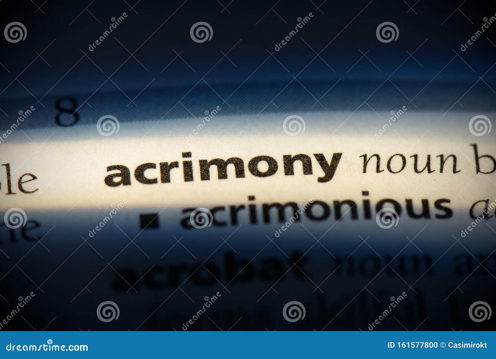 Acrimony stock photo. Image of idea, dictionary, acrimony - 161577800