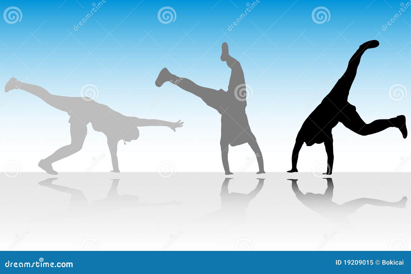 Acro jump in three steps stock vector. Illustration of health - 19209015