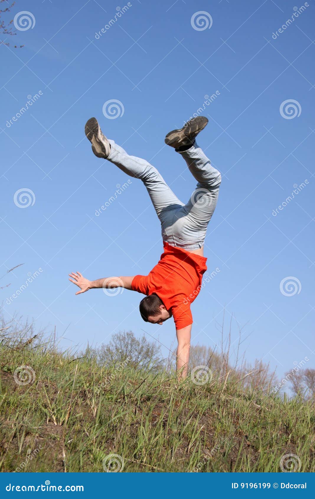 Acrobat stock image. Image of exercise, acrobat, shirt - 9196199