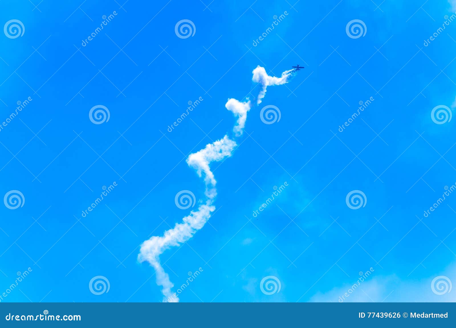 Acrobat Aircraft in Turbo Fly on the Sky Stock Photo - Image of clue ...