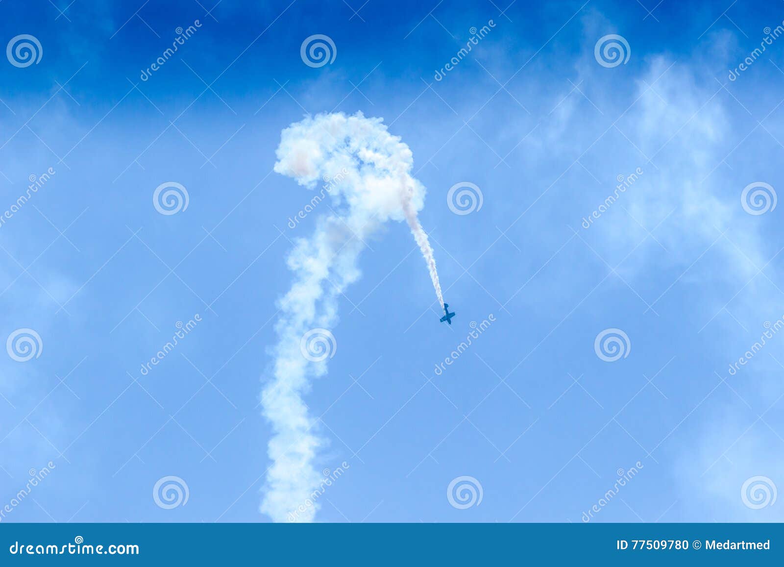 Acrobat Aircraft in Turbo Fly on the Sky Stock Photo - Image of sliac ...