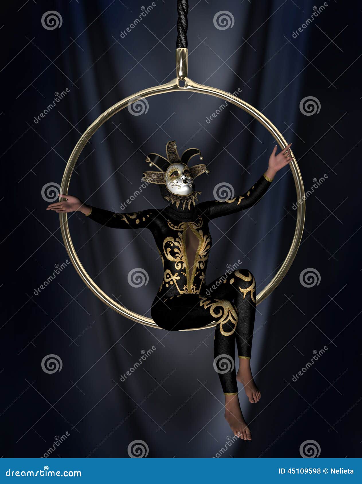The acrobat stock illustration. Illustration of hoop - 45109598