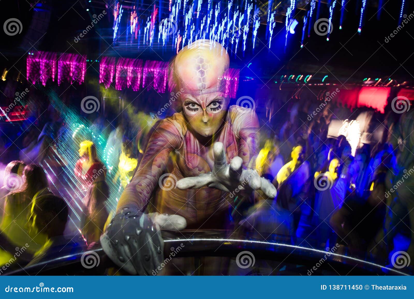 Acrobat Dancer at Crazy Party. Editorial Image - Image of partypeople ...