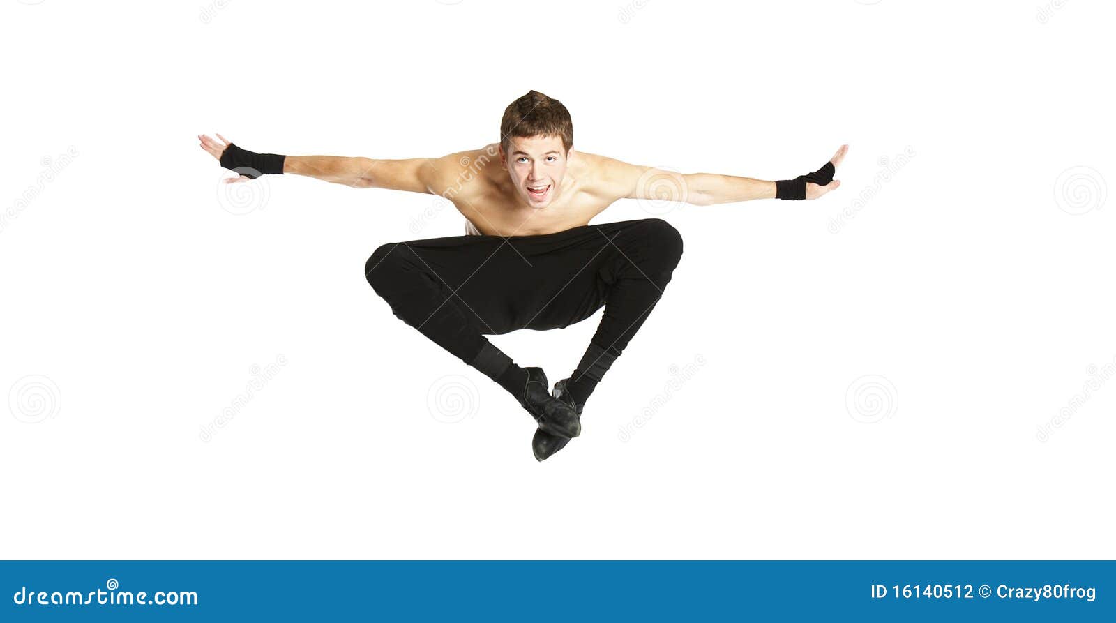 Acrobat dancer jumping stock photo. Image of action, male - 16140512