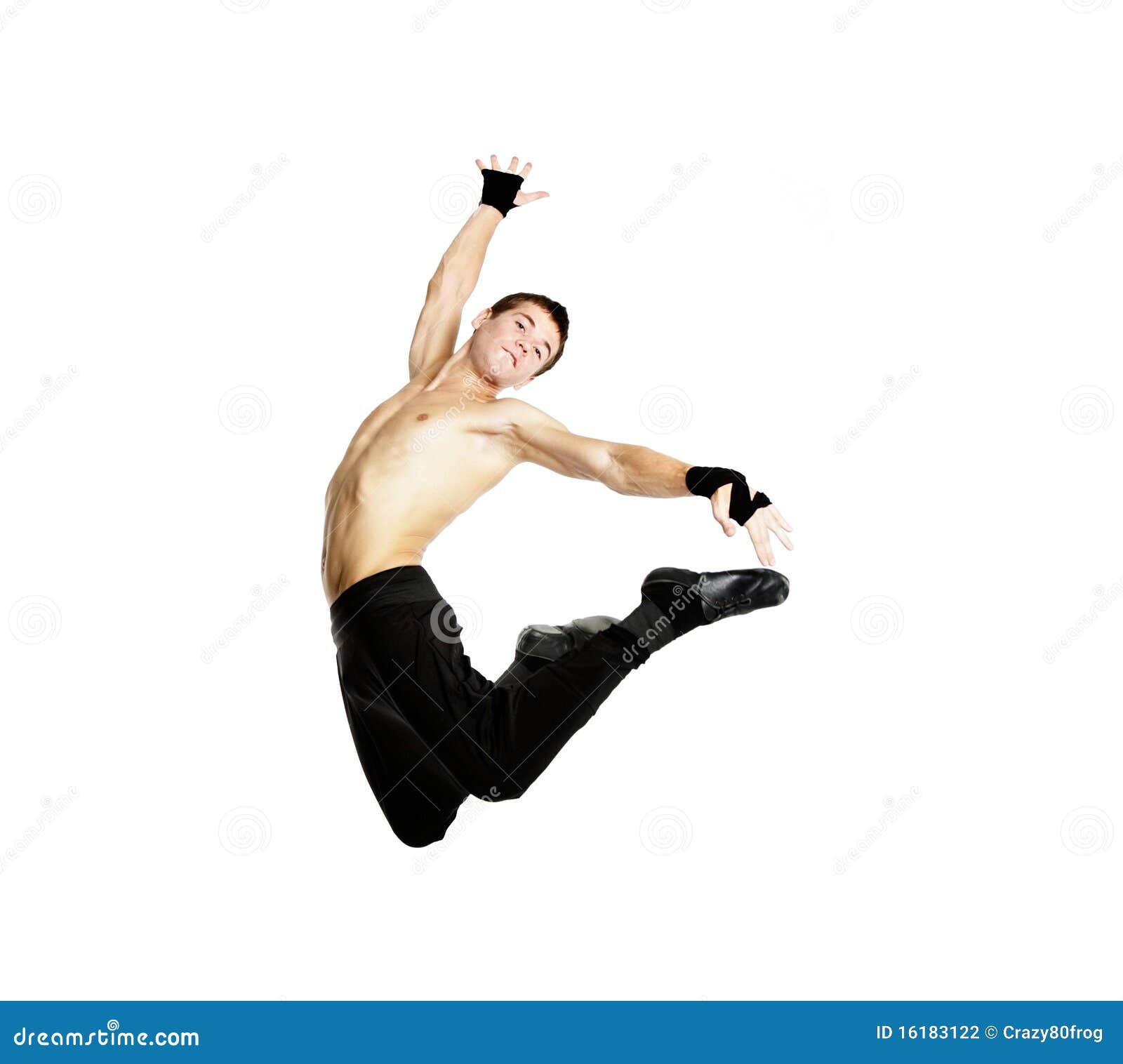 Acrobat dancer jumping stock photo. Image of male, healthy - 16183122