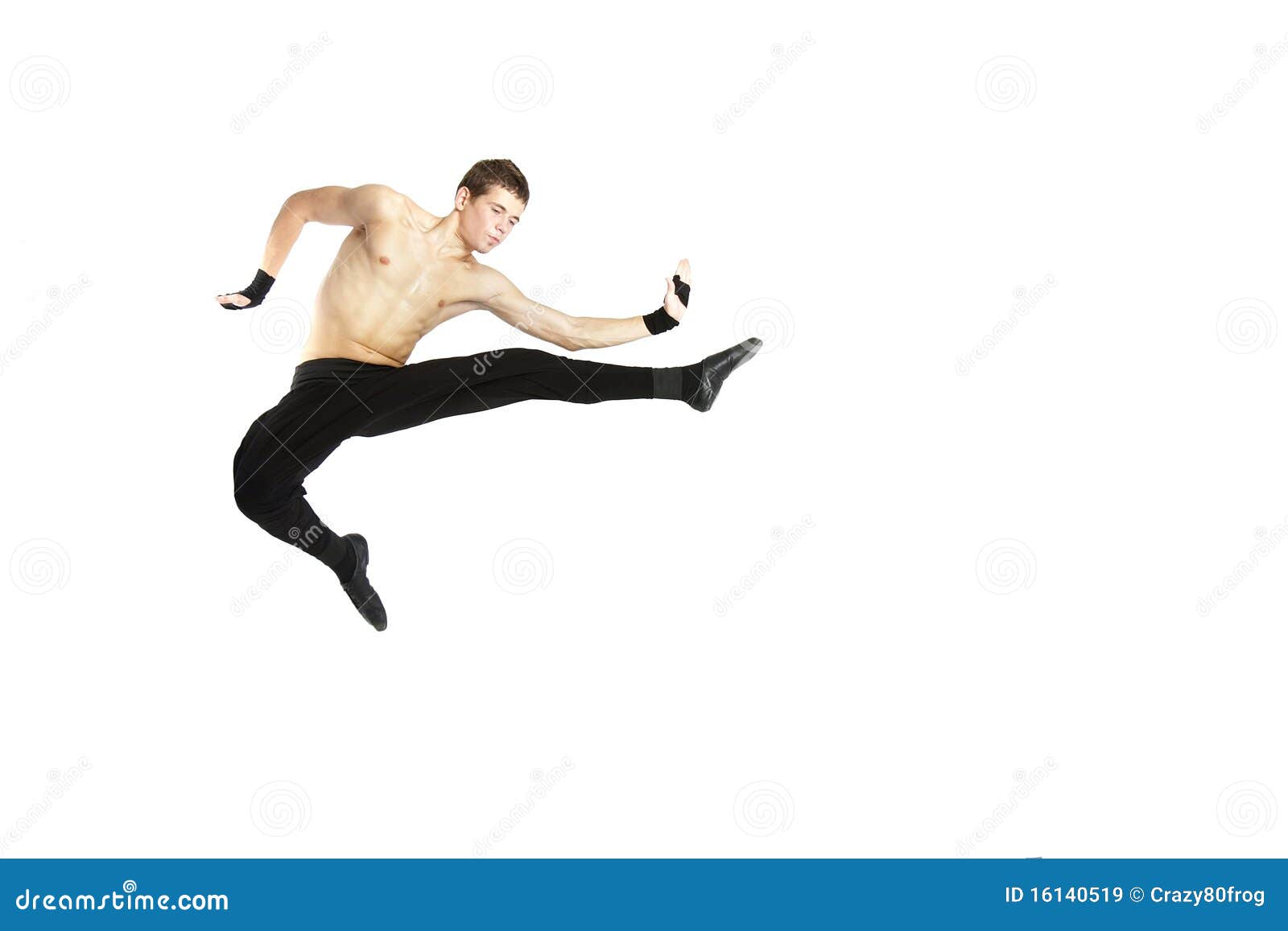 Acrobat dancer over white stock image. Image of cheerful - 16140519