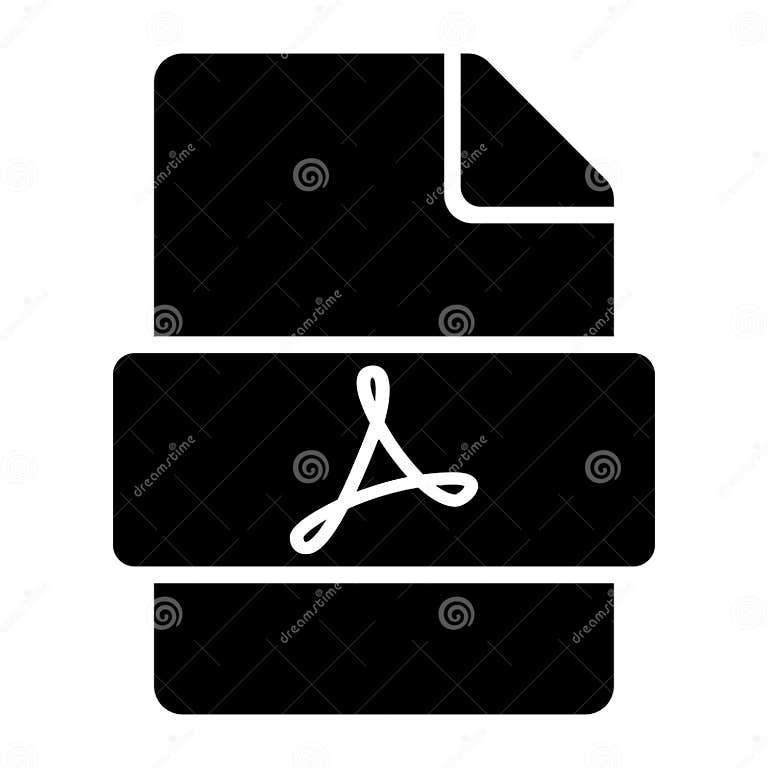 Acrobat File Icon stock vector. Illustration of design - 274593666